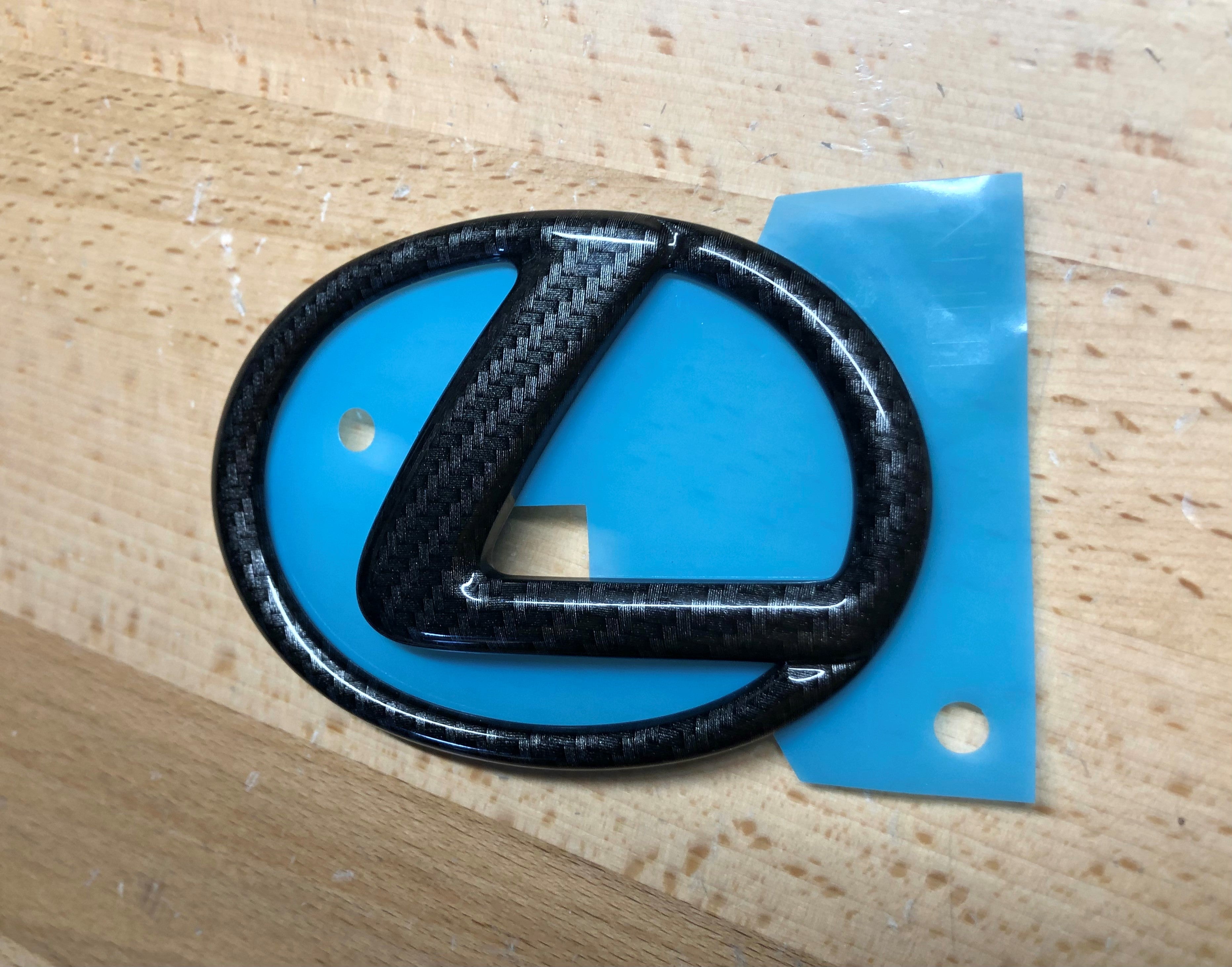 Lexus IS F 08-14 Carbon Fiber Effect Trunk Emblem – Deep Blue Chrome
