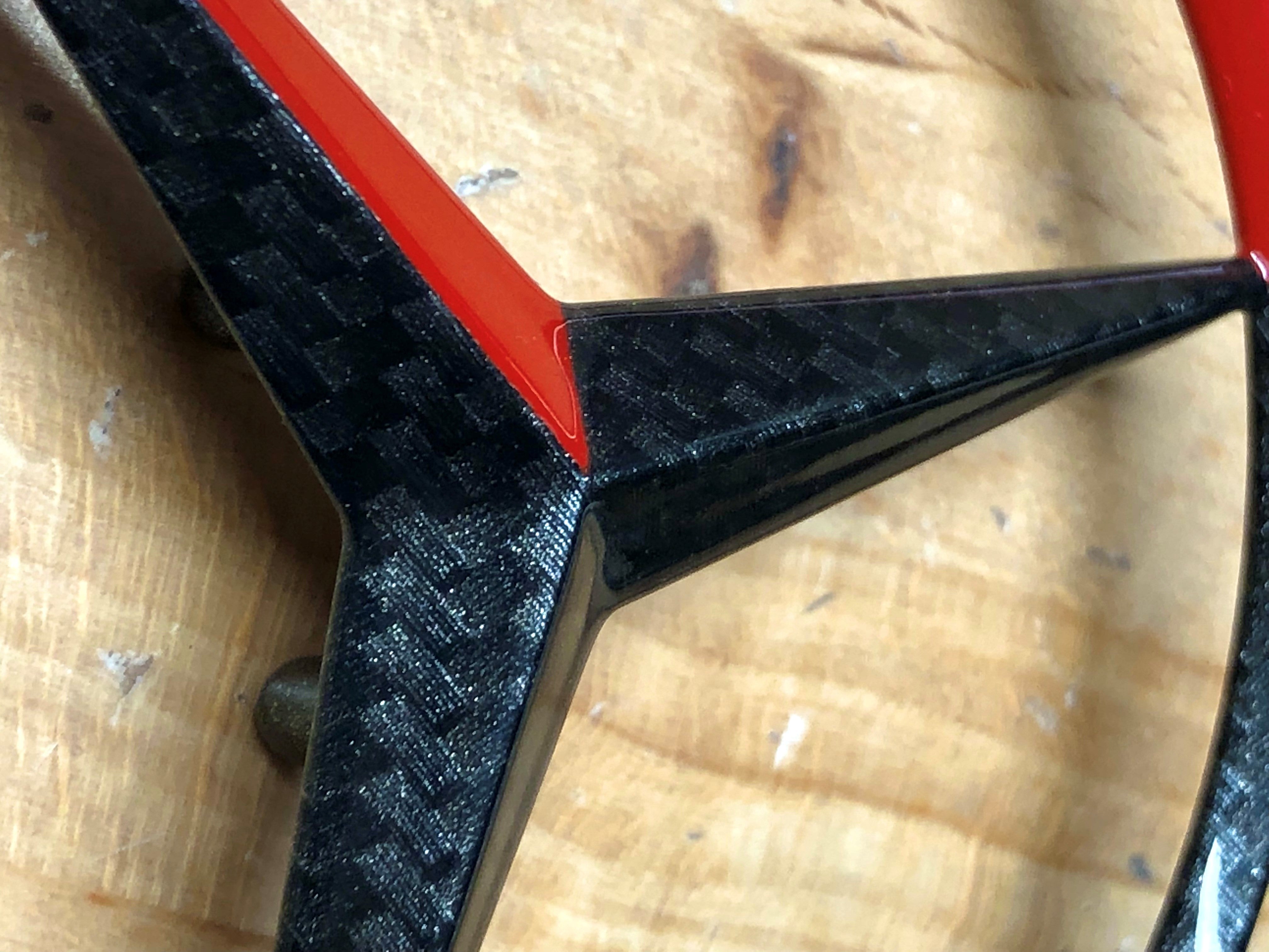 Mercedes R129 Red Carbon Fiber Rear Star OEM W163 W202 – Deep Blue Chrome