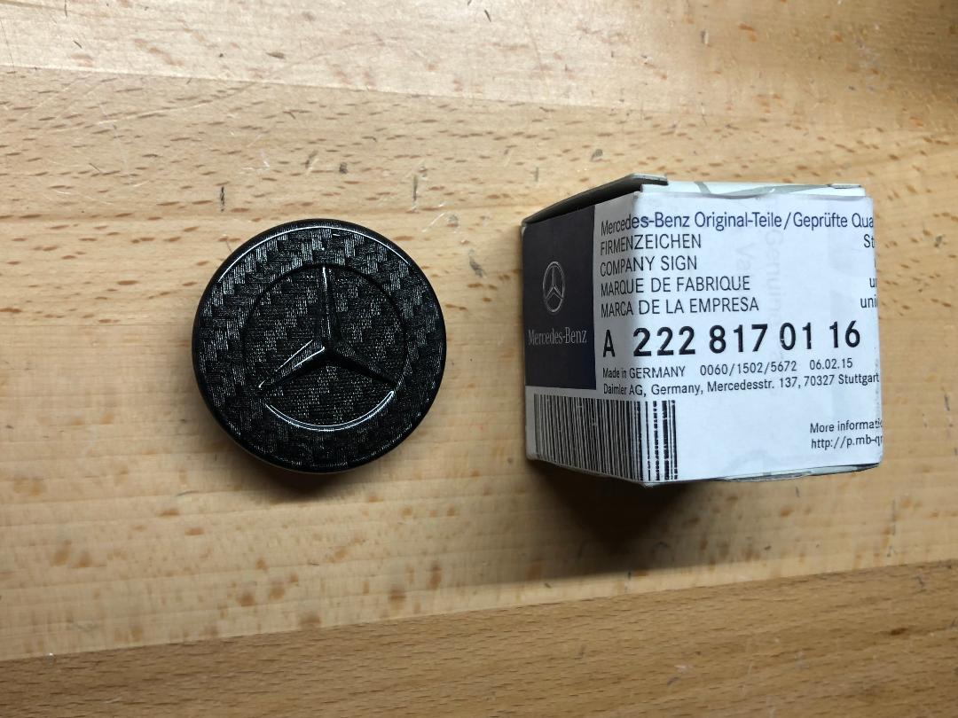 Mercedes C E S Carbon Fiber Grille Star W205 W213 W222 – Deep Blue Chrome