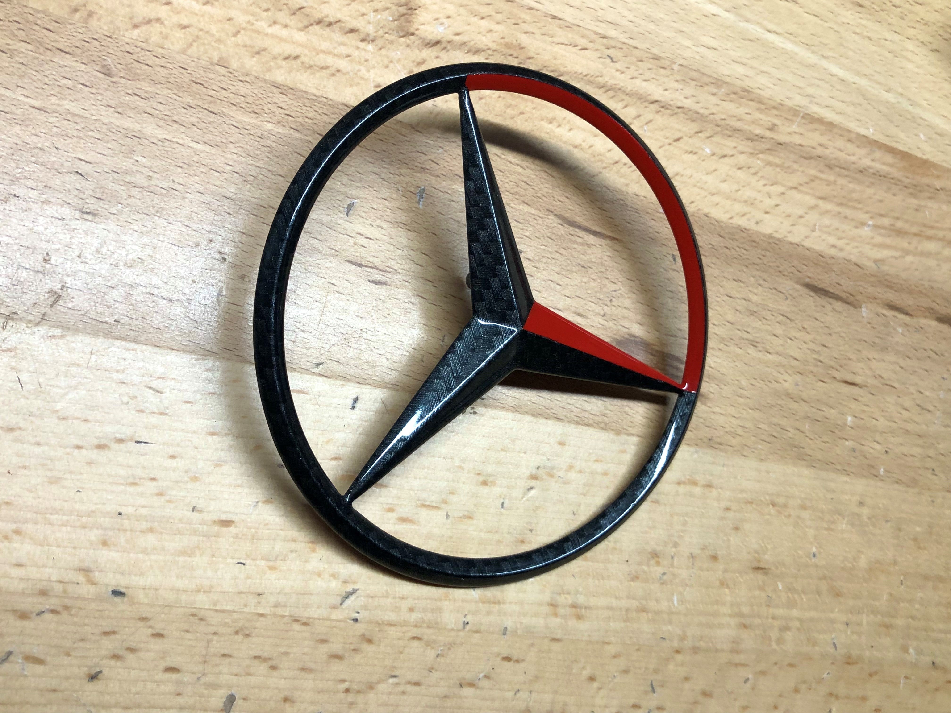 Mercedes CL R S Carbon Fiber Rear Star C140 W140 W251 – Deep Blue Chrome