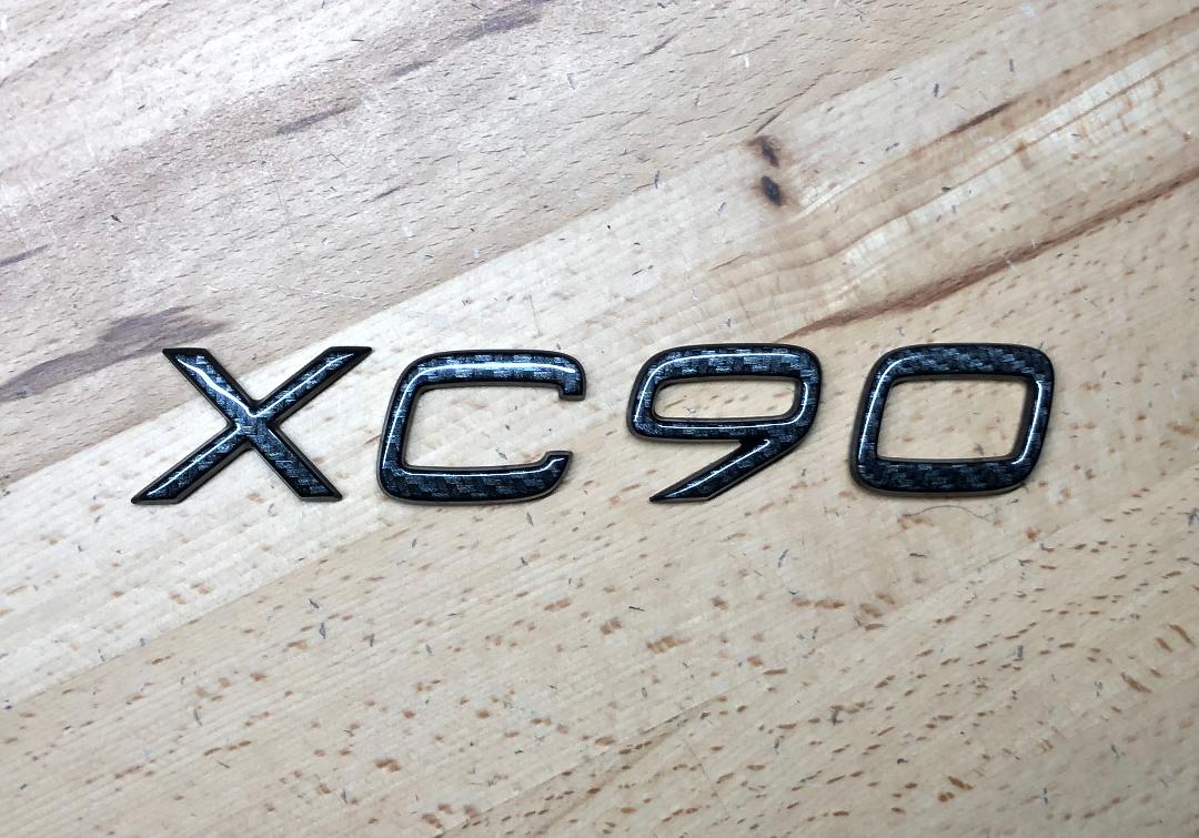 Volvo XC90 14-25 Black Carbon Fiber Emblem OEM – Deep Blue Chrome