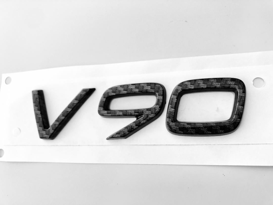 Volvo V90 Cross Country Carbon Fiber Nameplate OEM – Deep Blue Chrome