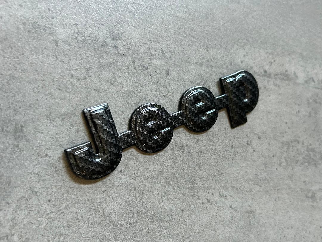 Jeep Cherokee XJ 84-01 Black Carbon Fiber Tailgate Emblem – Deep Blue ...