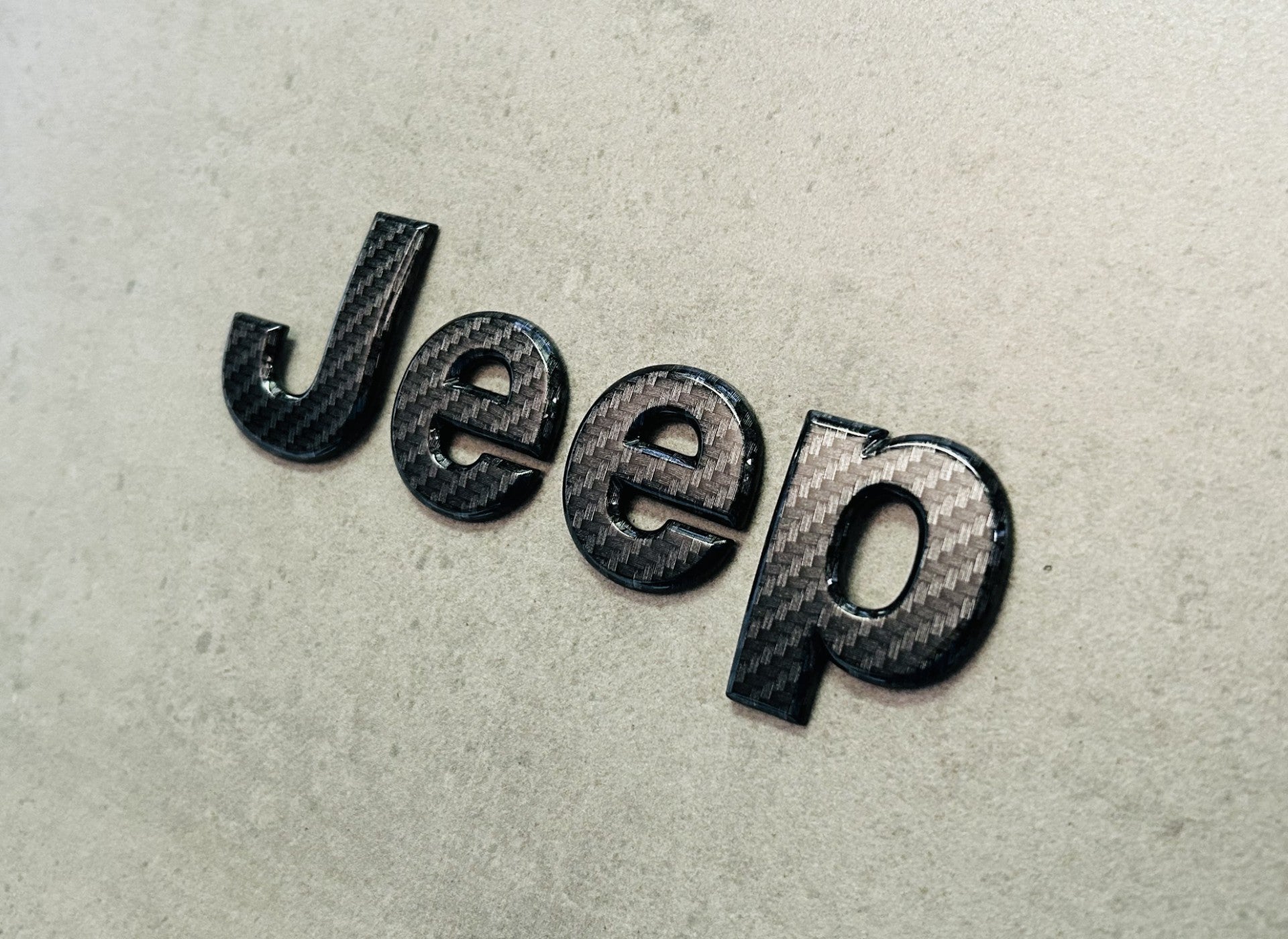 Jeep Cherokee Black Carbon Fiber Front Hood Emblem – Deep Blue Chrome