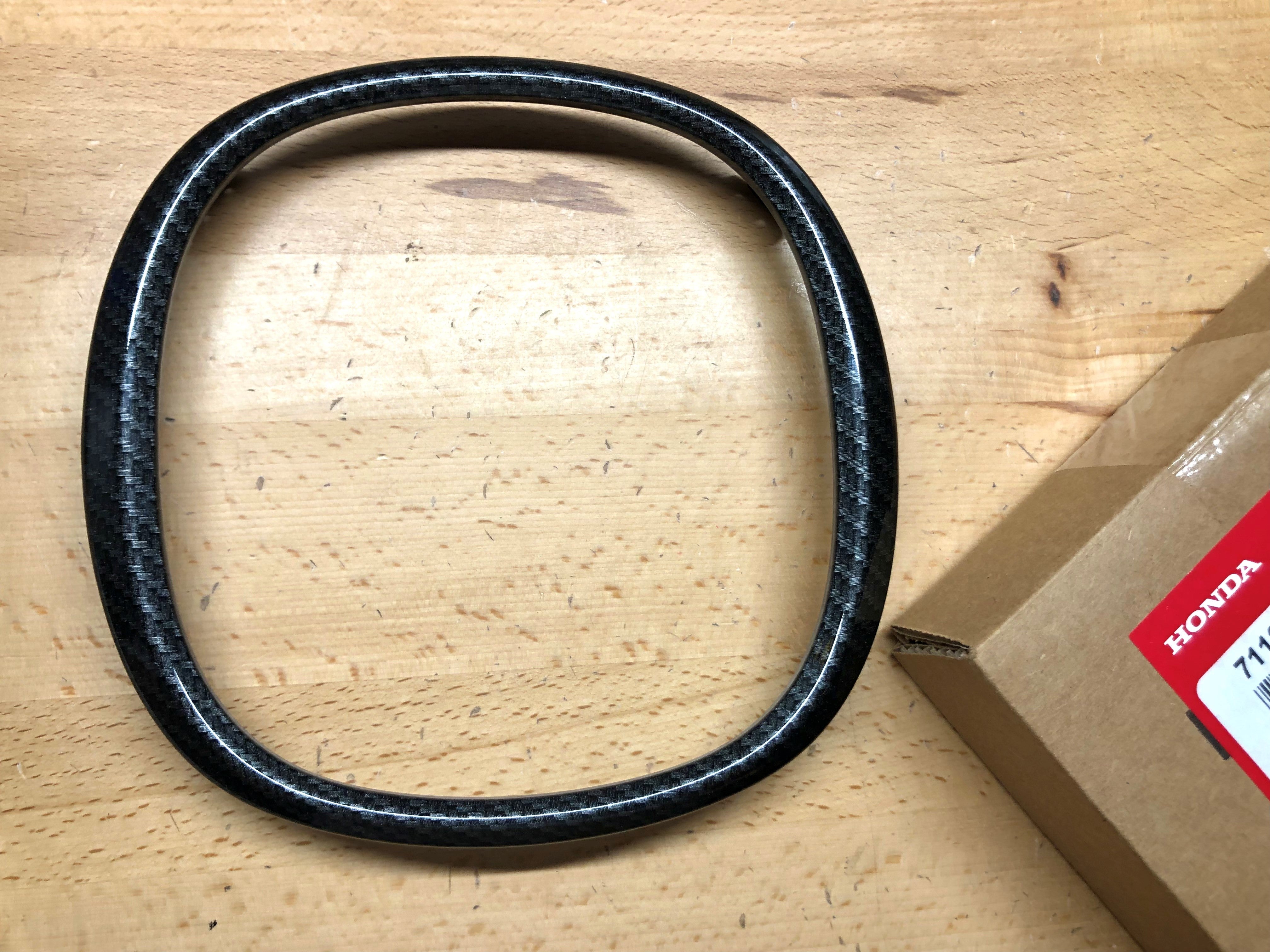 Acura ILX MDX Carbon Fiber Effect Front Emblem Ring OEM – Deep Blue Chrome