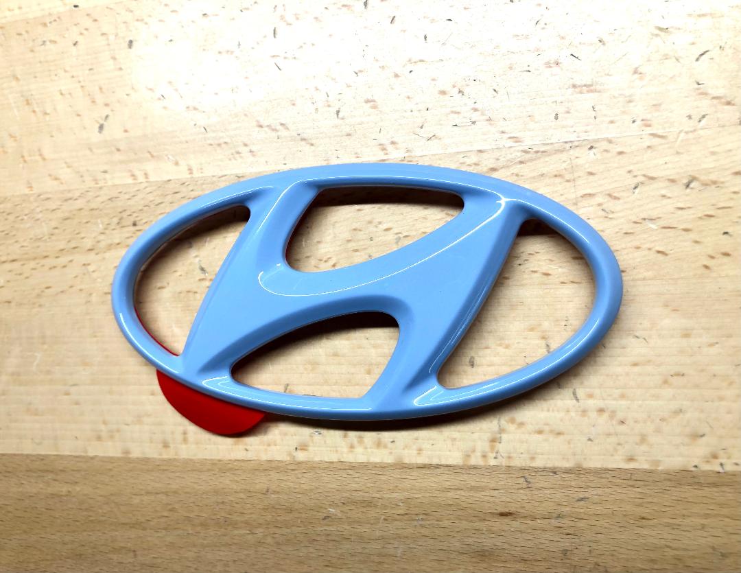 Hyundai Elantra N Light Blue or Carbon Rear Logo – Deep Blue Chrome
