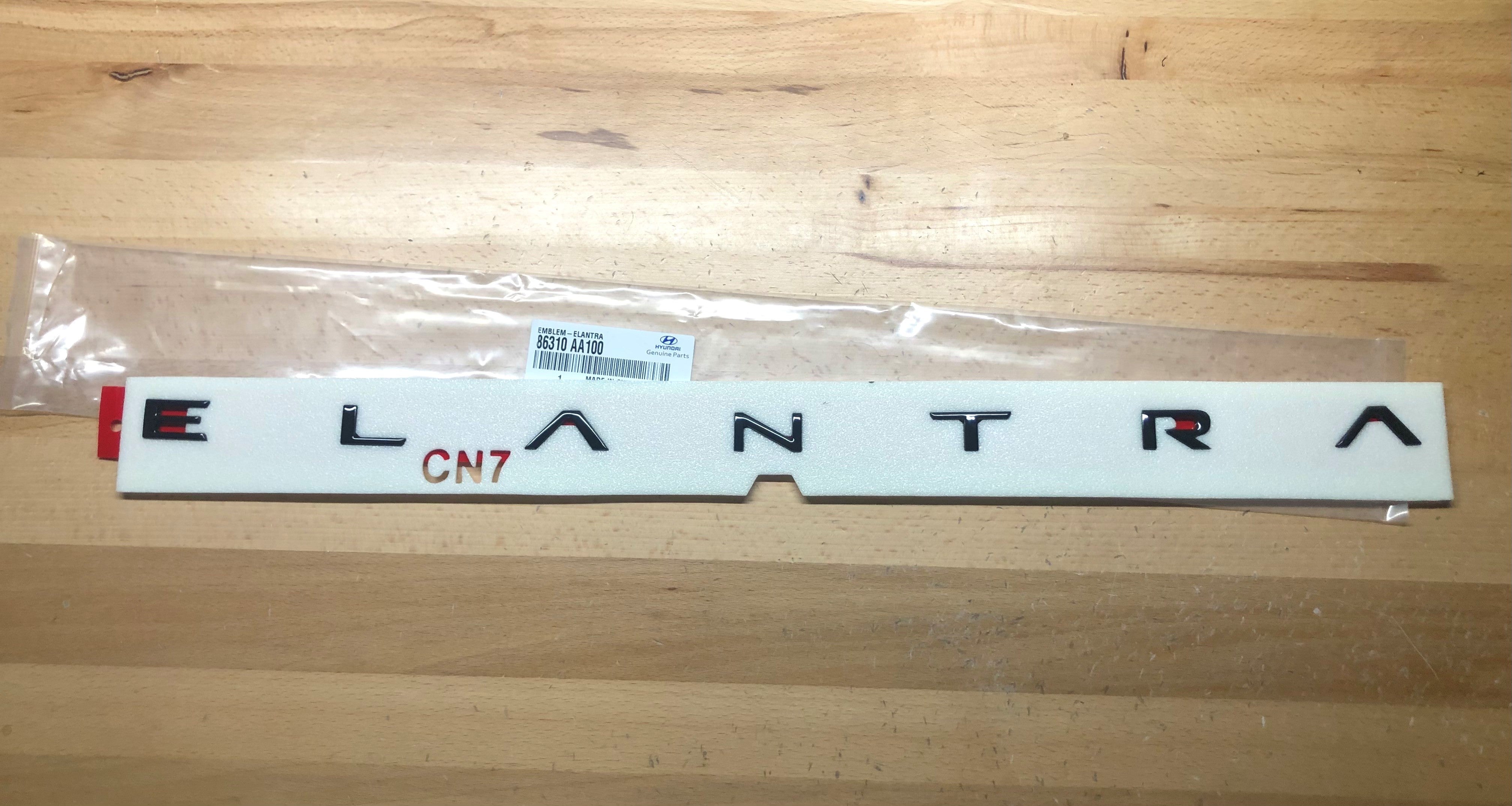 Hyundai Elantra N Gloss Black or Carbon Fiber Nameplate – Deep Blue Chrome