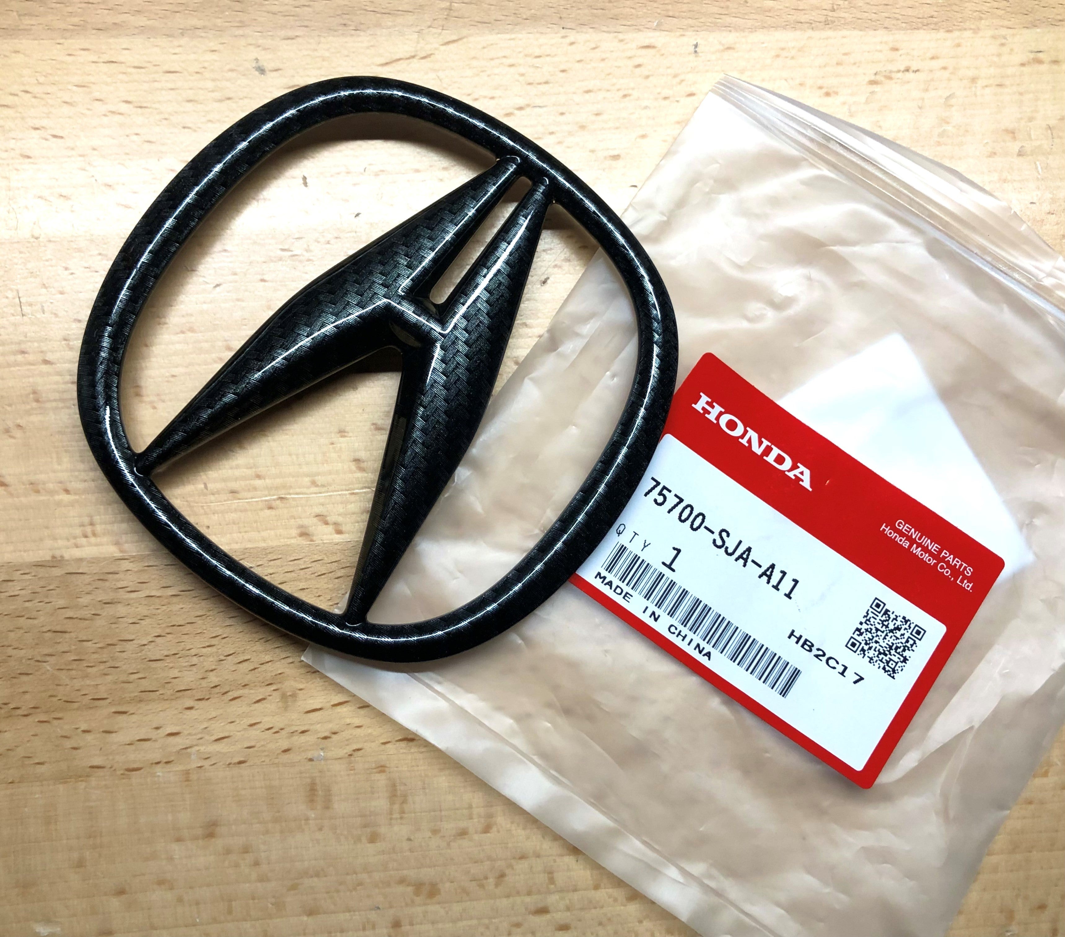 Acura TLX Carbon Fiber Grille Emblem OEM – Deep Blue Chrome